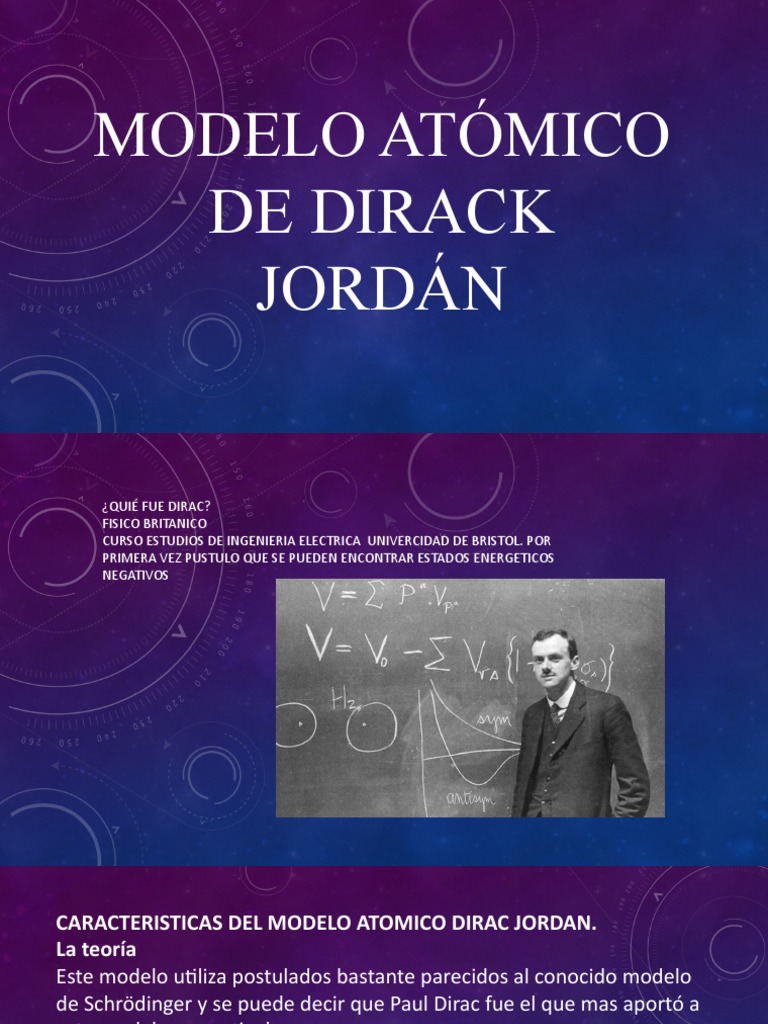 Modelo Atomico De Dirac Jordan
