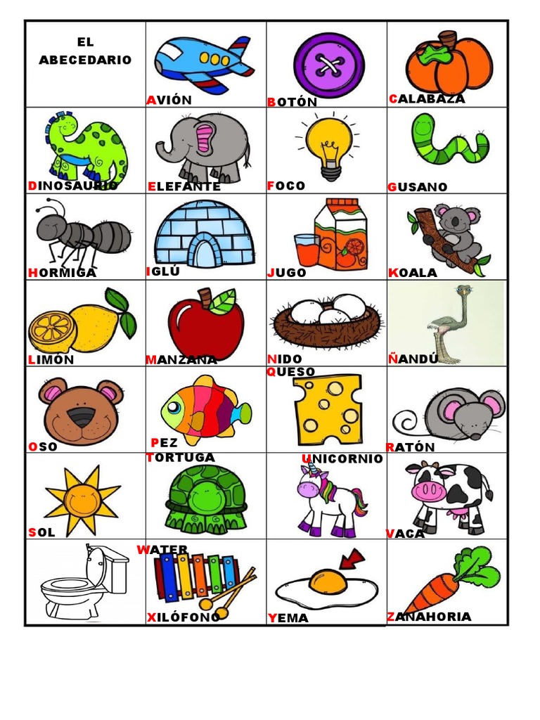 Abecedario Ilustrado | PDF