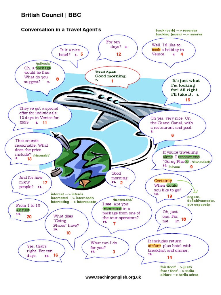Travel Agency Conversation Practice | PDF | Civil Aviation | Airlines
