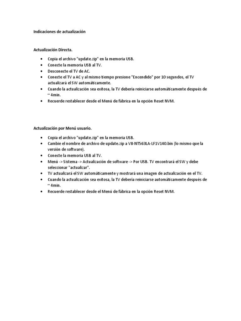 Como Instalar El SW de Forma Directa y Por Menu de Usuario. | PDF