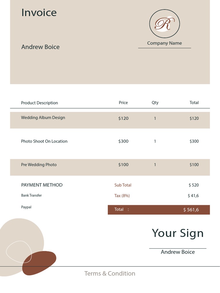 Simple Invoice Template | PDF