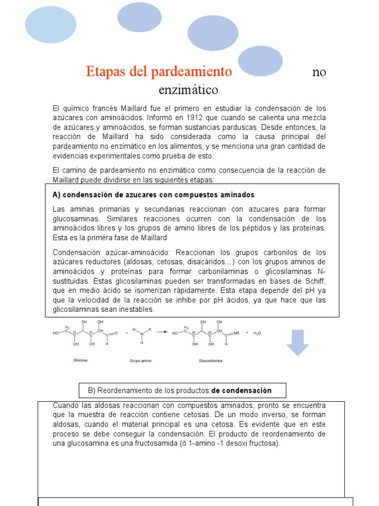 Etapas Del Pardeamiento | PDF | Carbohidratos | Compuestos químicos