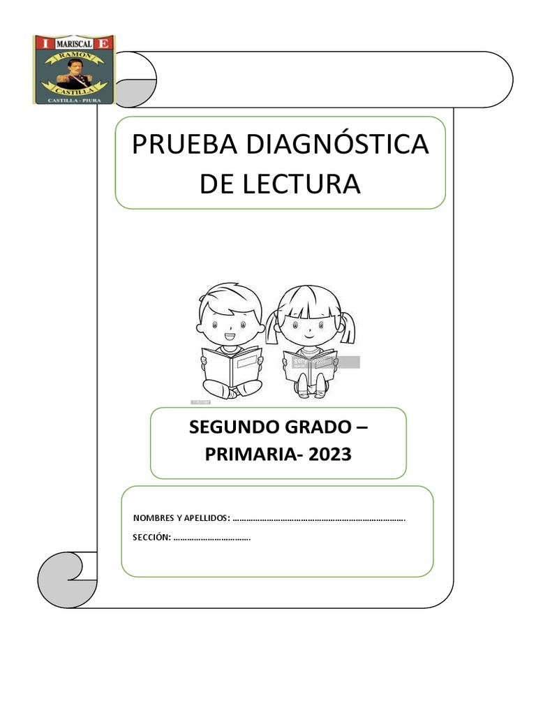 Evaluación Diagnóstica de Lectura 2do Grado 2023 | PDF
