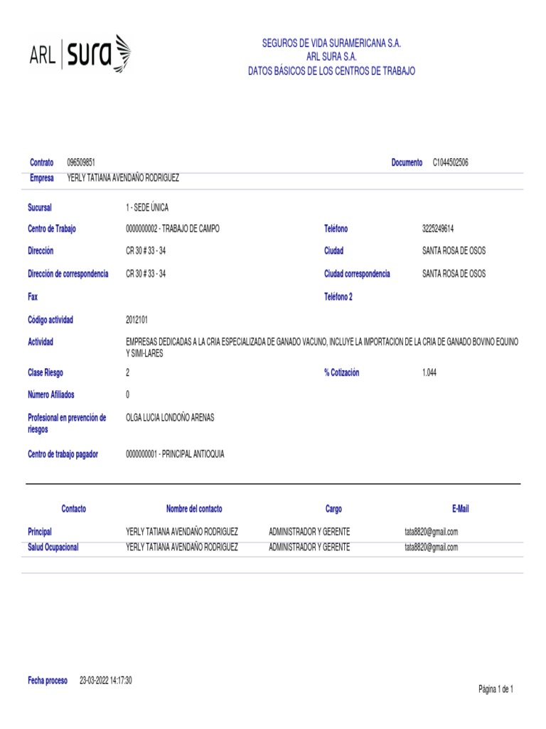 Datos Basicos CT | PDF