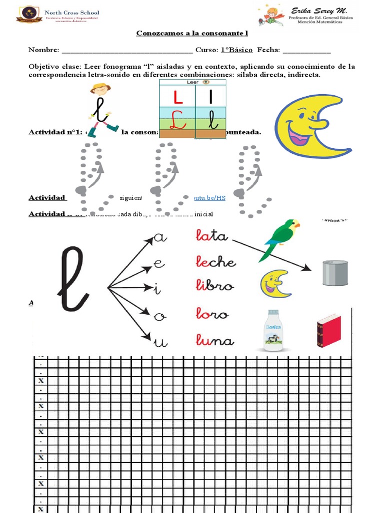 Conozcamos A La Consonante L: Observa El Siguiente Video Relaciona Cada ...