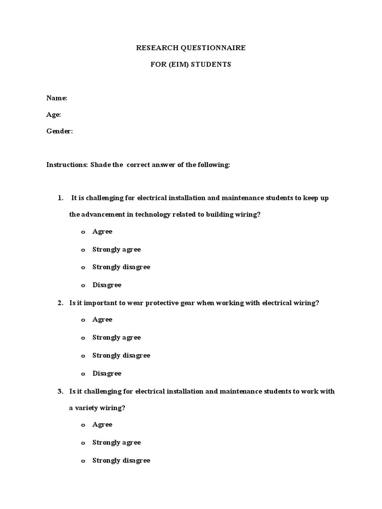 Document PR Questionnaire | PDF