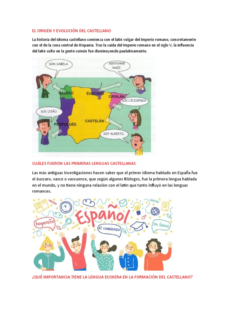 El Origen y Evolución Del Castellano | PDF El Origen y Evolución Del Castellano | PDF