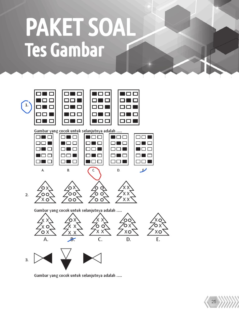 Tes Pola Gambar Dan Deret Angka | PDF