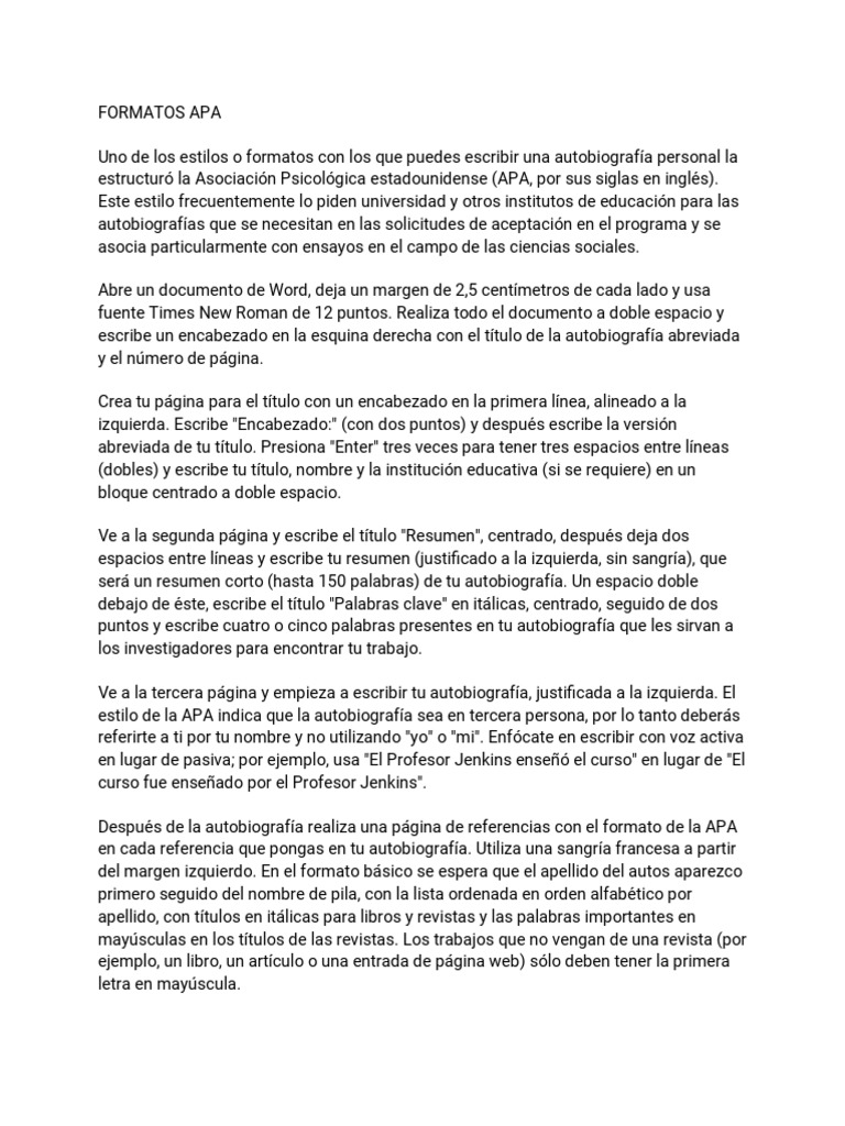 Formatos Apa | PDF
