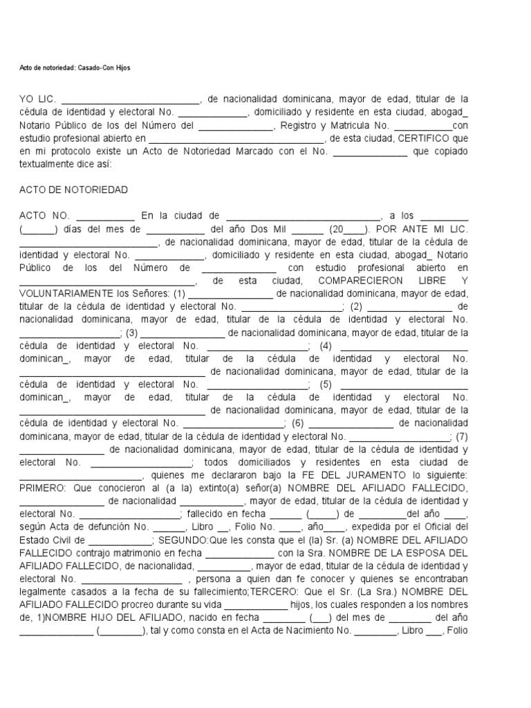 Modelo de Acto Notarial | PDF | Justicia | Crimen y violencia