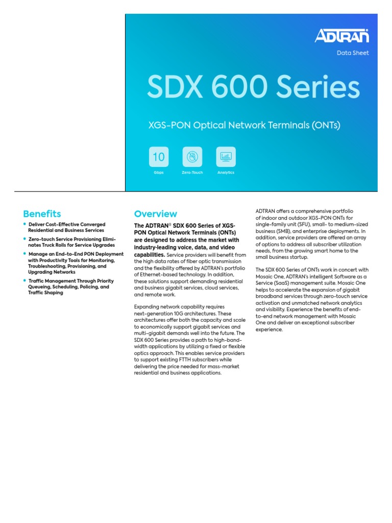 SDX 600 Series | PDF | Telecommunications | Service Industries