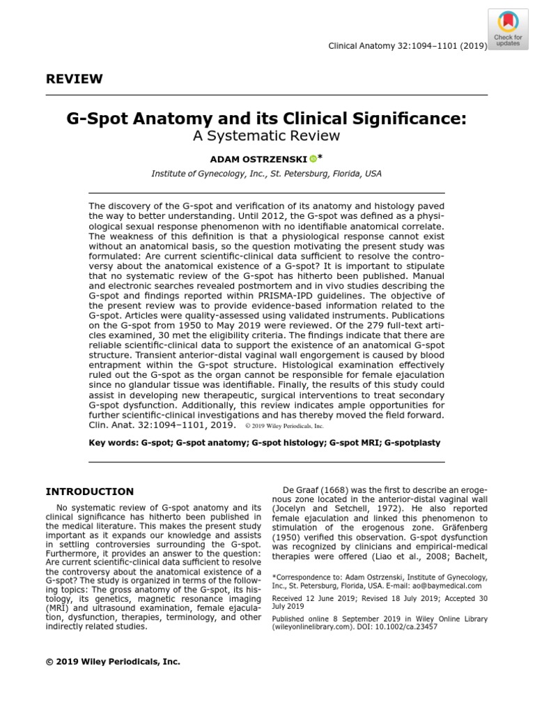 G Spot | PDF | Vagina | Clitoris