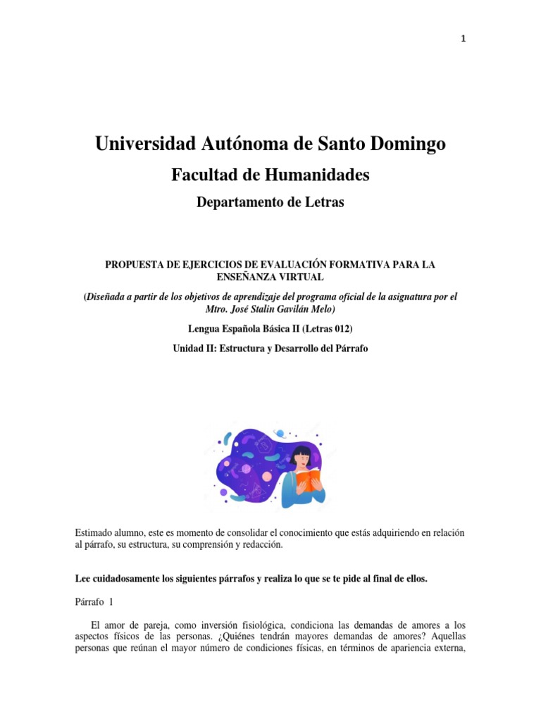 Let 012 Unidad II Ejercicios Letra¡ | PDF | Amor