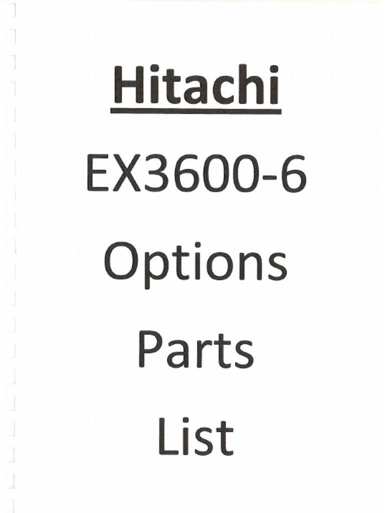3600-6 Optional Spare Parts | PDF