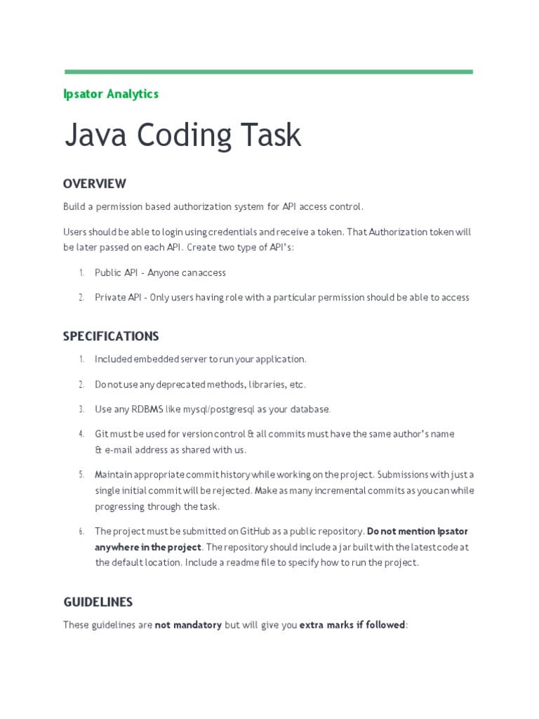 Java Authorization API | PDF