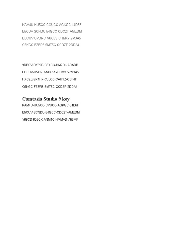 Camtasia Studio 9 Key | PDF