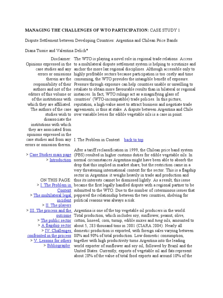 Case Study 1 | PDF | World Trade Organization | Tariff