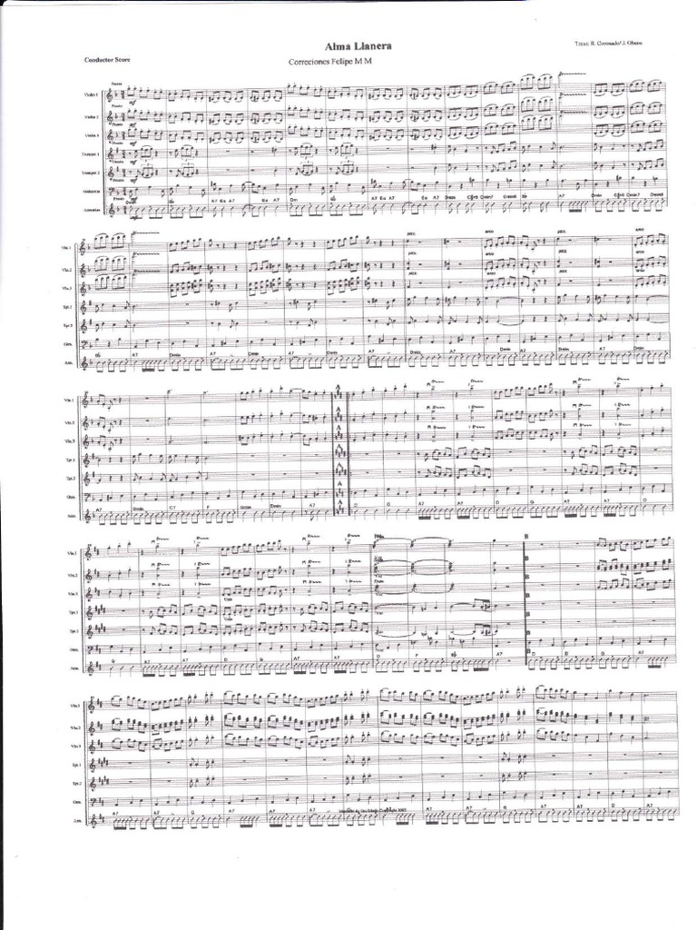 Alma Llanera - Mariachi Vargas - Score Y Partes | PDF | Arte