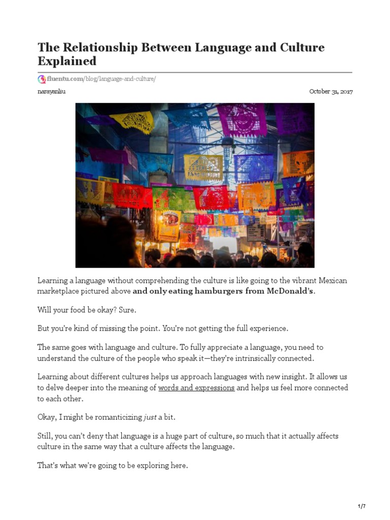 Language and Culture | PDF