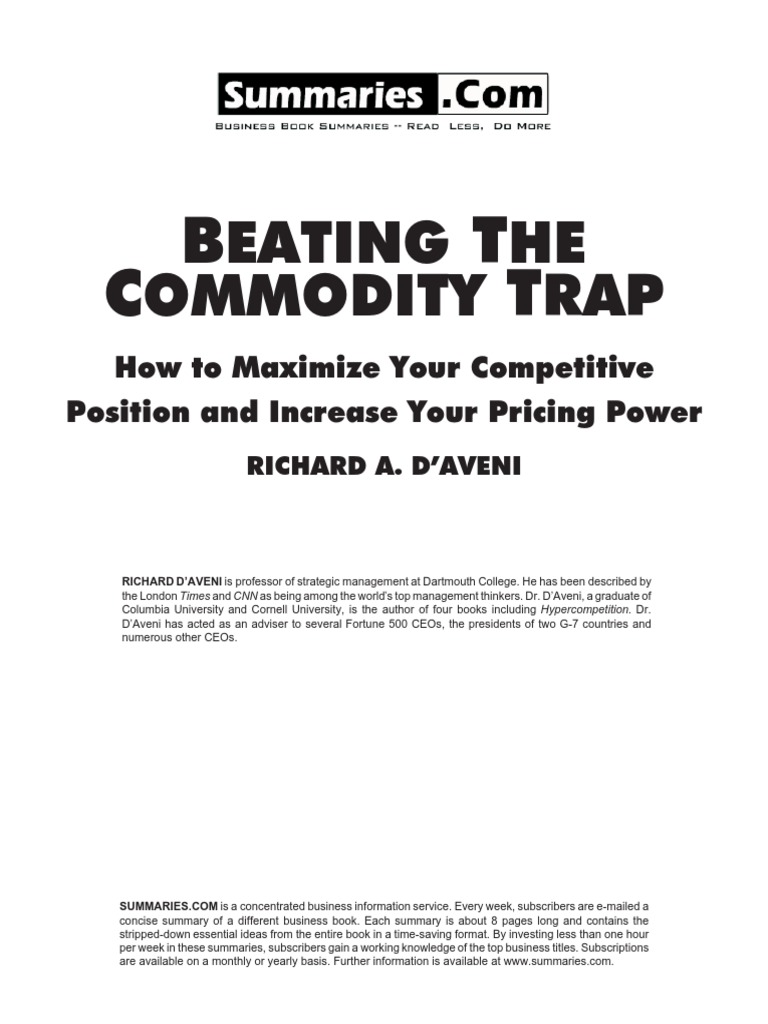 Beating The Commodity Trap | PDF | Brand | Walmart