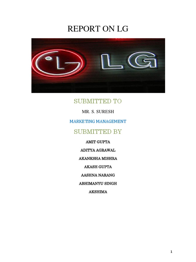 LG Report | PDF | Warehouse | Sony
