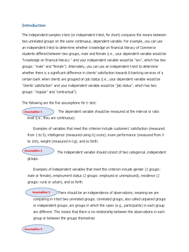 Corrected T-Test Using PSPP Final | PDF | Student's T Test ...