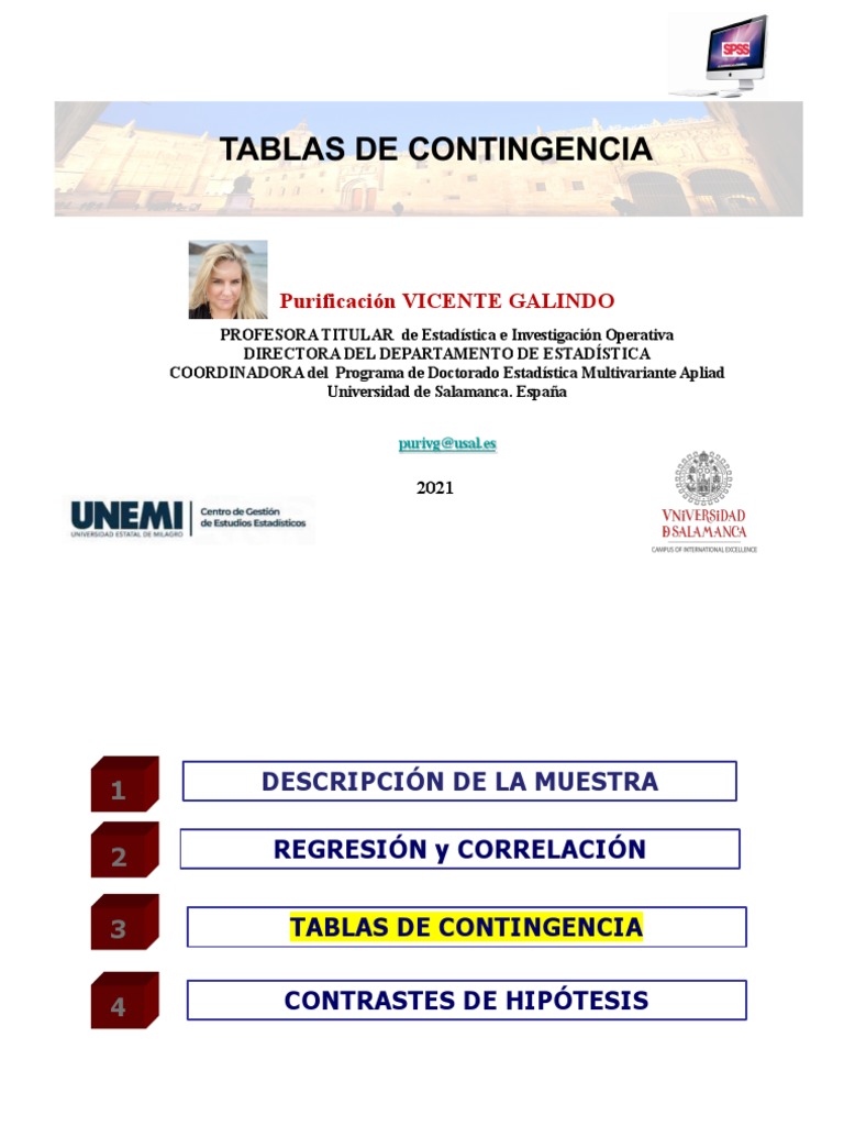 PDF Tablas de Contingencia | PDF | Spss | Estadísticas