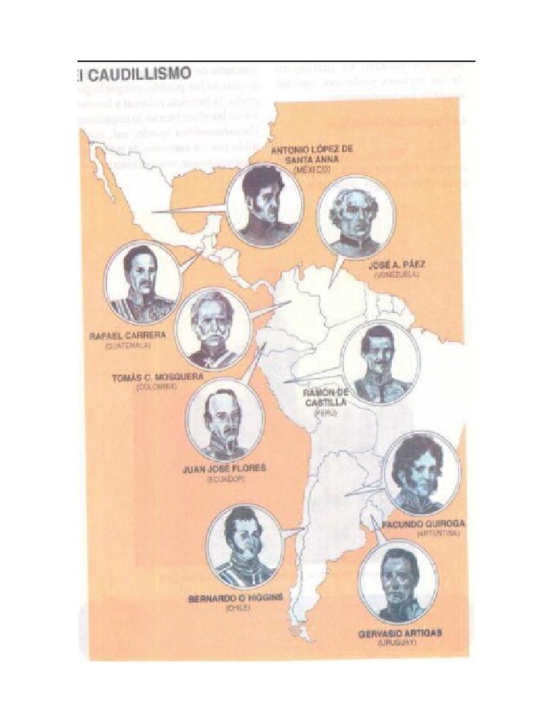 Mapa de Caudillos en America | PDF