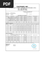Sample MTC: Material Test Certificate | PDF | Screw | Manufactured Goods