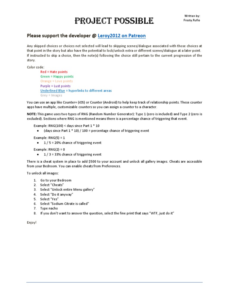 Project Possible: Please Support The Developer @ | PDF