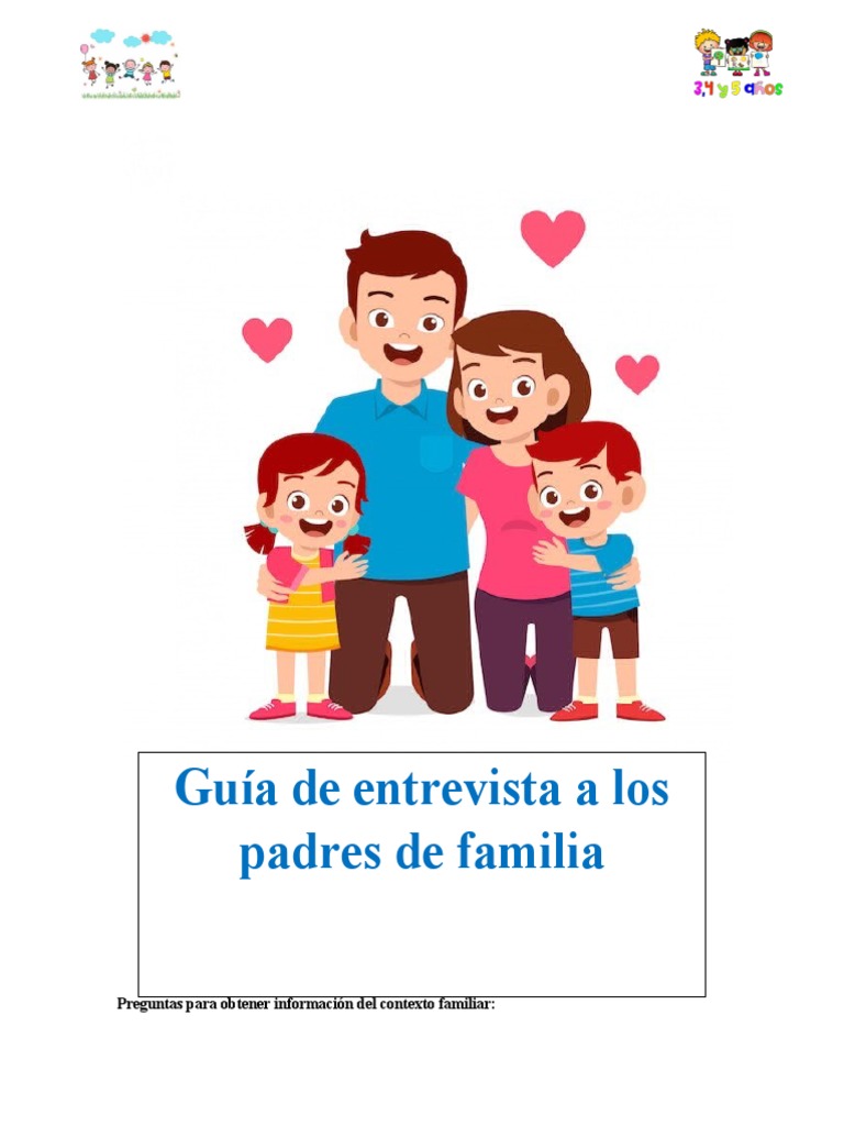 Guía de Entrevista a Padres 2023 | PDF | Ciencias sociales