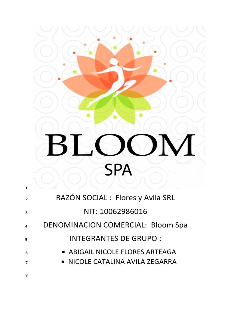Caratula Bloom Spa-1 | PDF