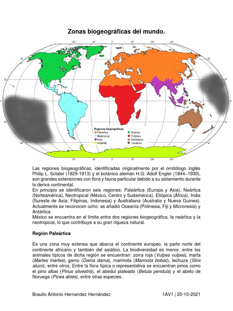 Ocho Regiones Biogeográficas del Mundo | PDF | Organismos | Entorno natural