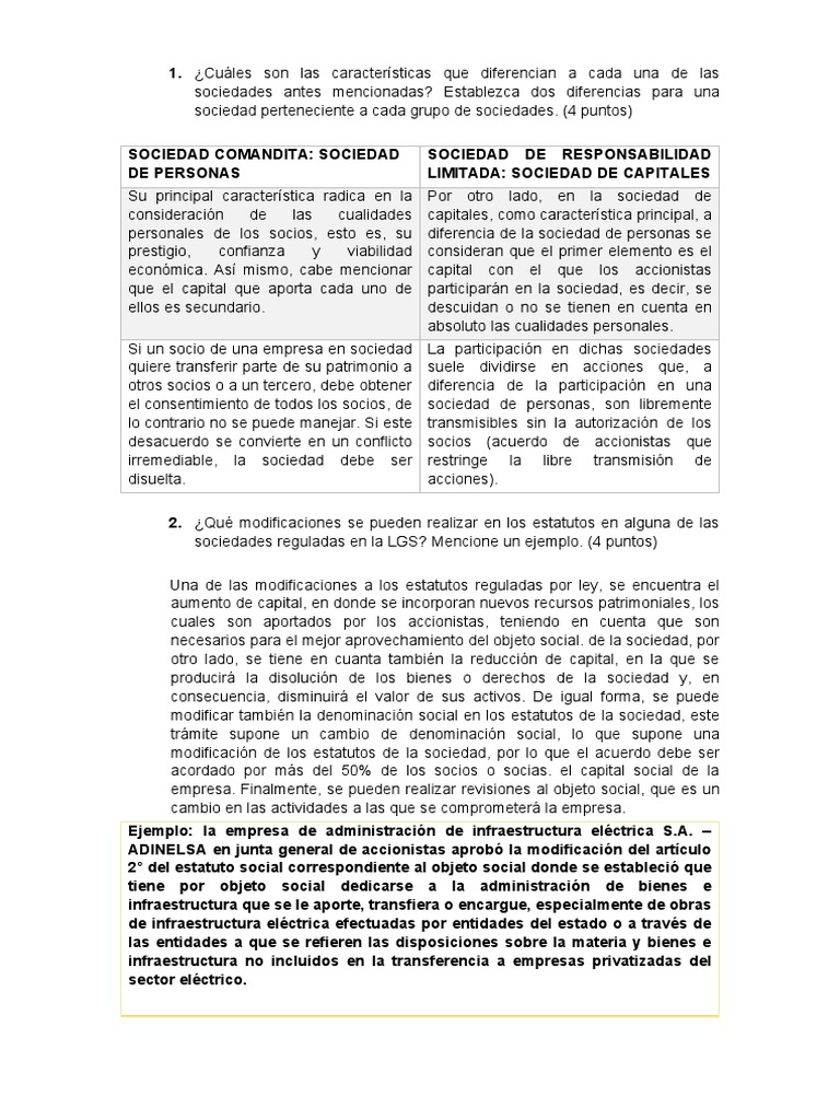Características y diferencias entre sociedades de personas y sociedades de capitales según la ...
