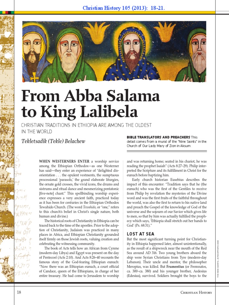 Tekletsadik Belachew - From Abba Salama To King Lalibela | PDF ...