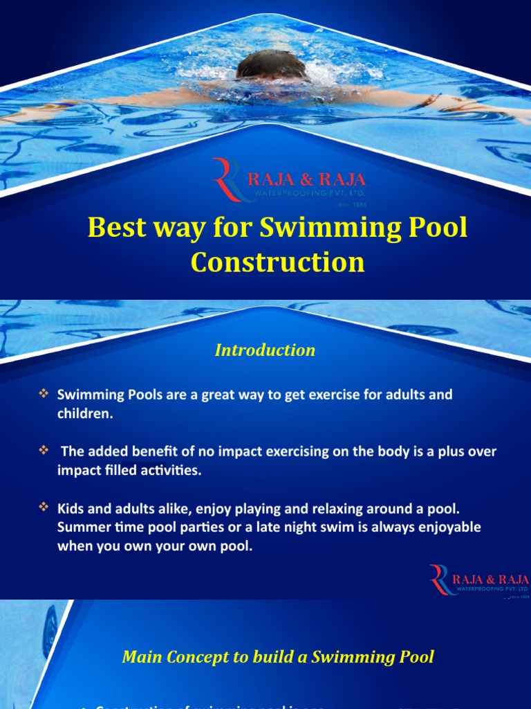 Swimming Pool Construction Guide | PDF | Swimming Pool | Building ...
