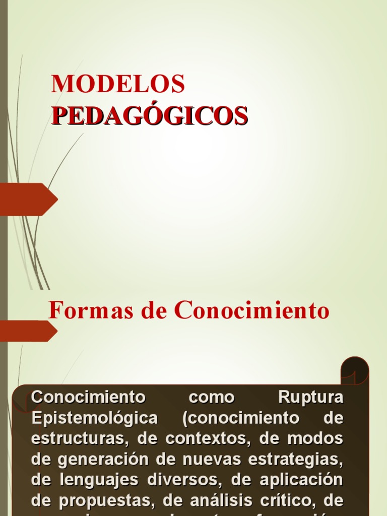 Modelos Pedagógicos | PDF | Constructivismo (filosofía de la educación) | Evaluación