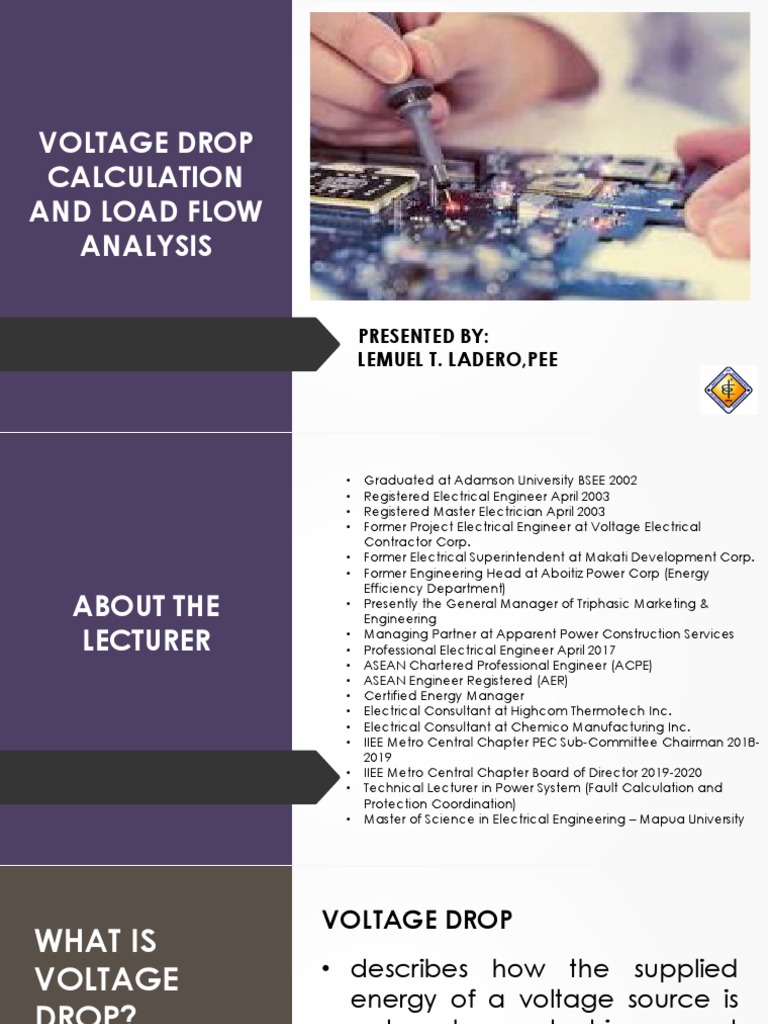 Voltage Drop and Load Flow Analysis | PDF | Electrical Impedance ...