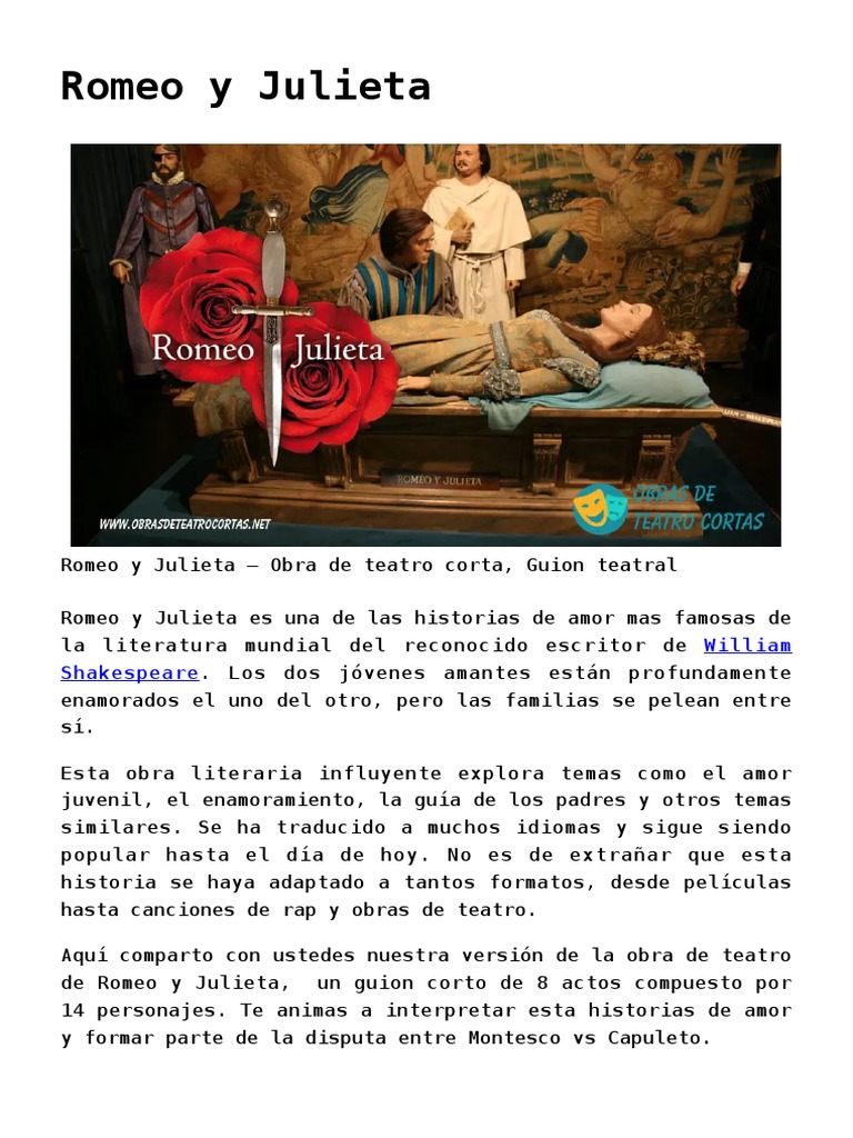 Guion Romeo y Julieta | PDF | Romeo y Julieta
