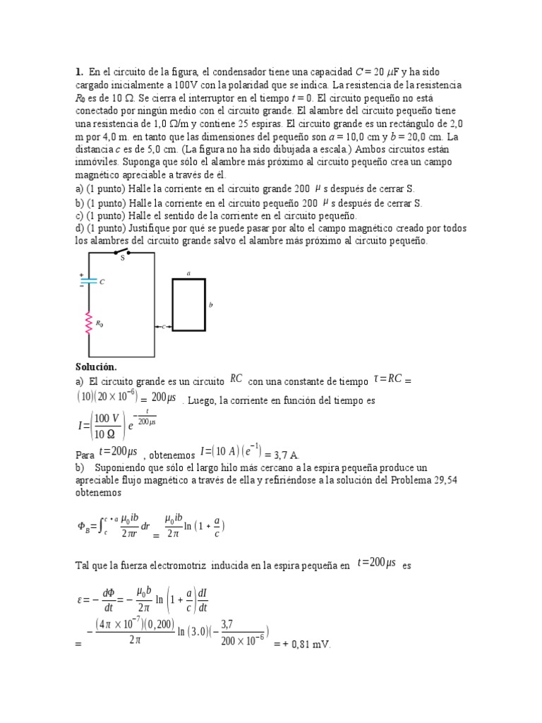prob de cap de inducción Magnética | PDF | Inducción electromagnética ...