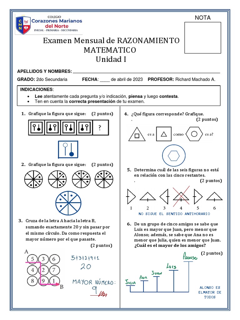 RM 2do SEC EVA | PDF