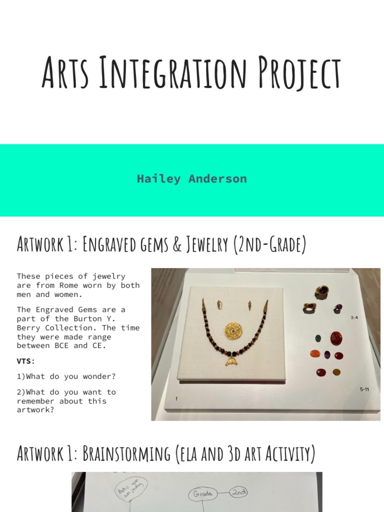 Arts Integration Project 2nd-Grade | PDF | Jewellery | Creativity