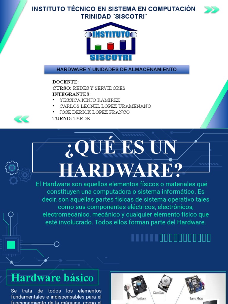 Exp. Hardware y Unidades de Almacenamiento | PDF | Hardware de la ...