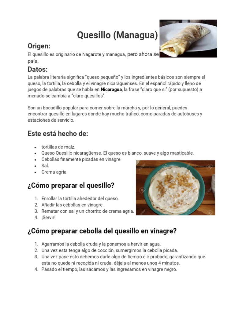Como Se Hace El Quesillo | PDF