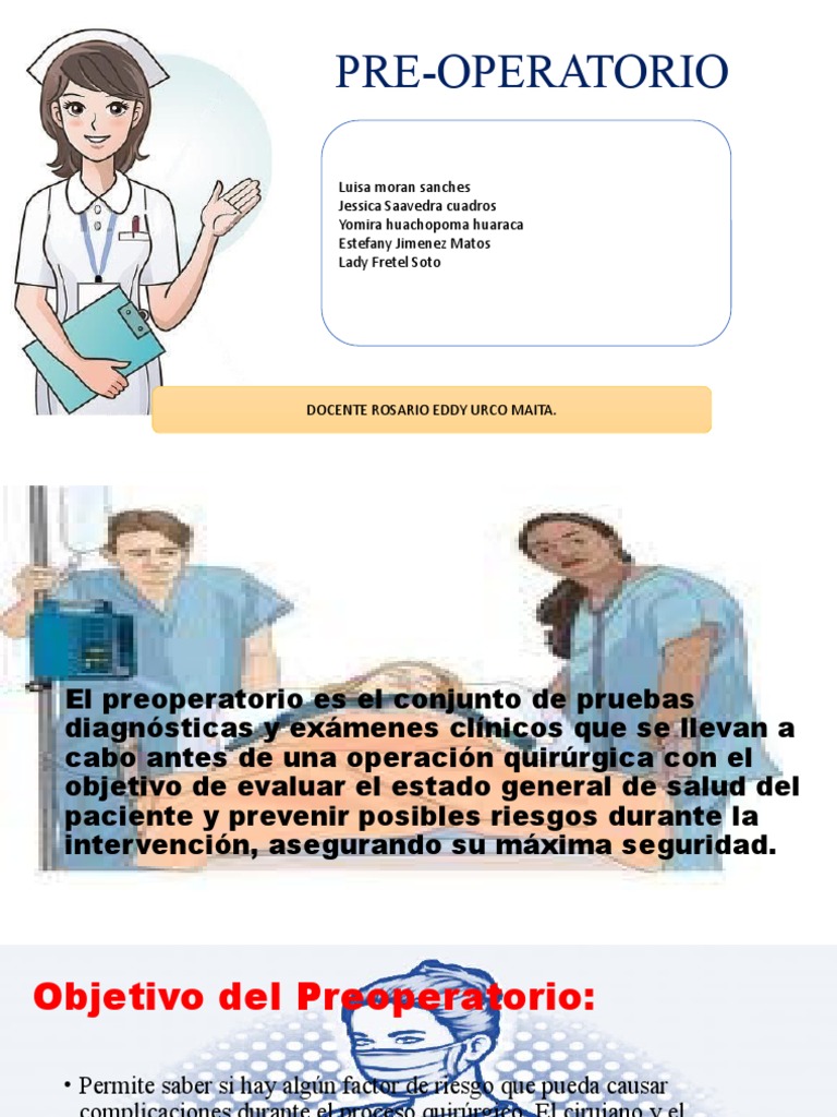 Fases del Proceso Preoperatorio | PDF | Enfermería | Cirugía