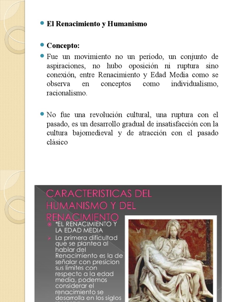 Antecedentes y Conceptos del Renacimiento | PDF | Renacimiento | Edades ...