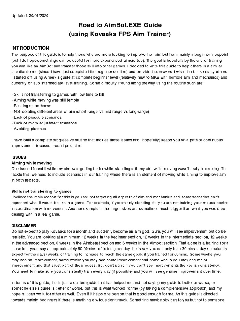 Road to AimBot Guide for FPS Aim | PDF | Accuracy And Precision