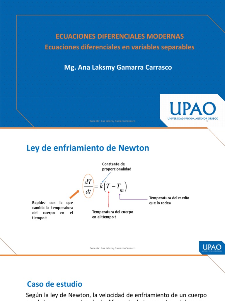 Ecuaciones Diferenciales En Variables Separables Pdf Ecuaciones