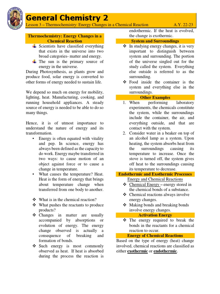 Thermochemistry for Students | PDF | Chemical Reactions | Heat