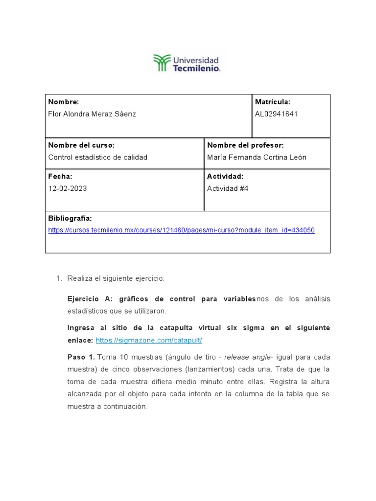 Gráficas de Control en Calidad | PDF